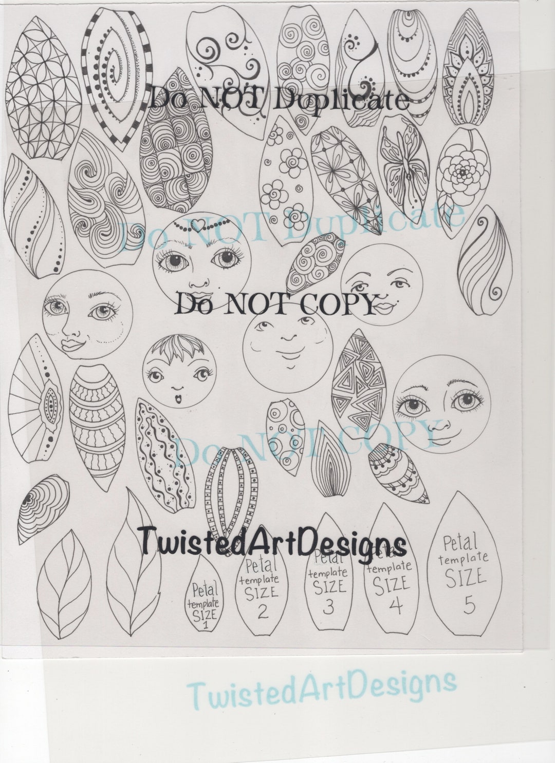 Paper Doll Flower Characters Collage Sheet for Art Journals, Altered ...