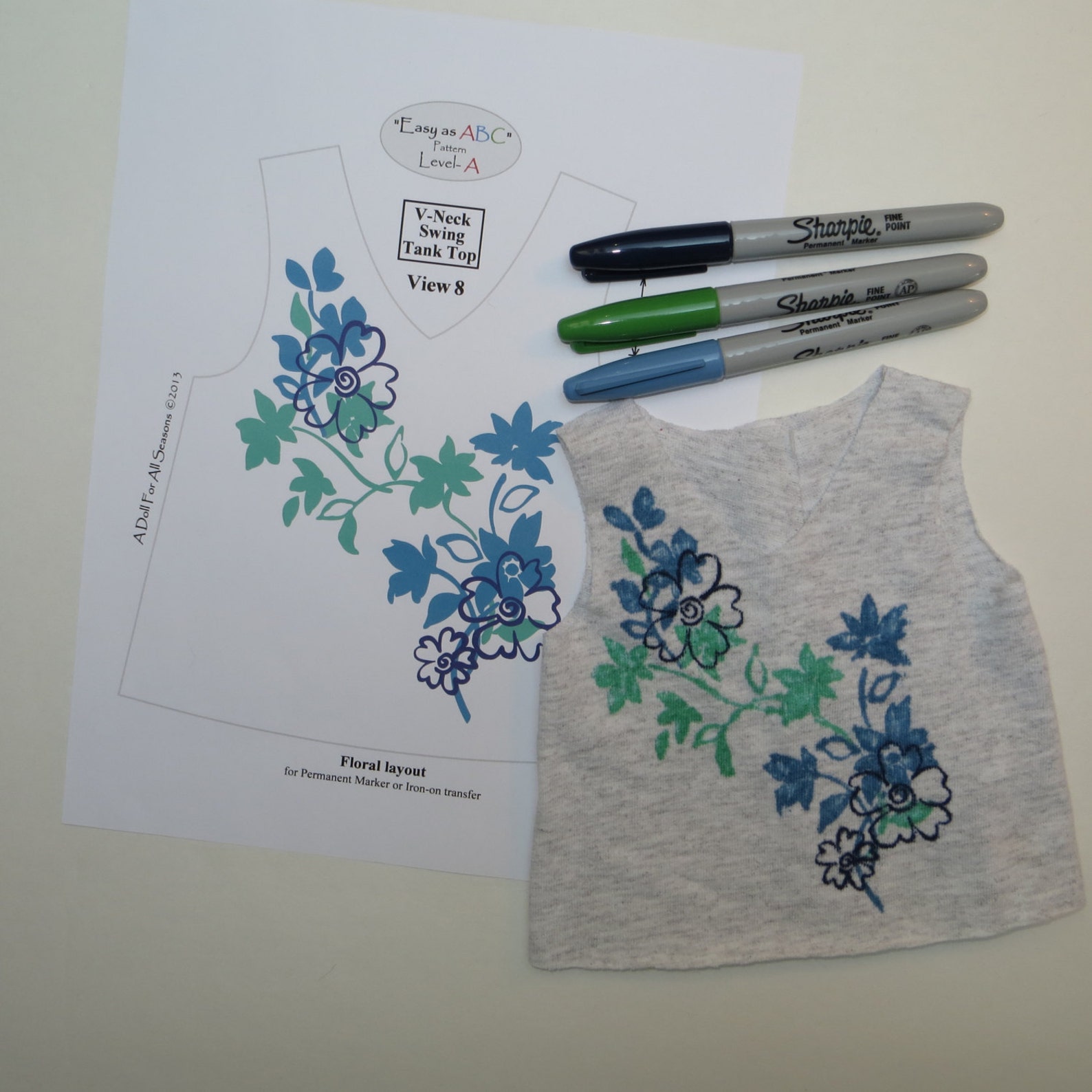 Easy Outfit Bundle for 18 Inch AG Doll, No-sew Patterns, A Doll for All ...