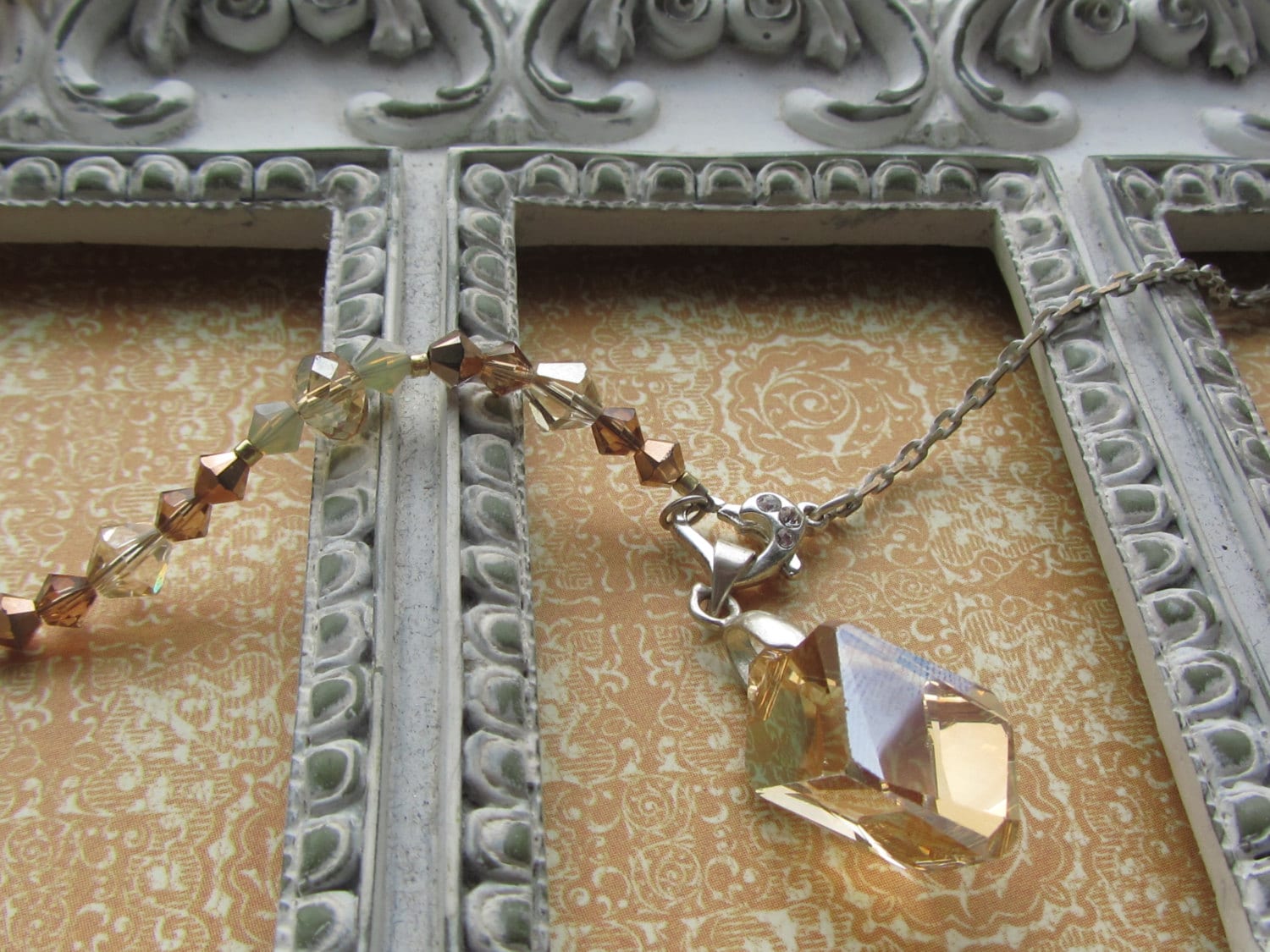 Chain Reactions Themed Pendant Sets Golden Shadow Swarovski Crystal ...
