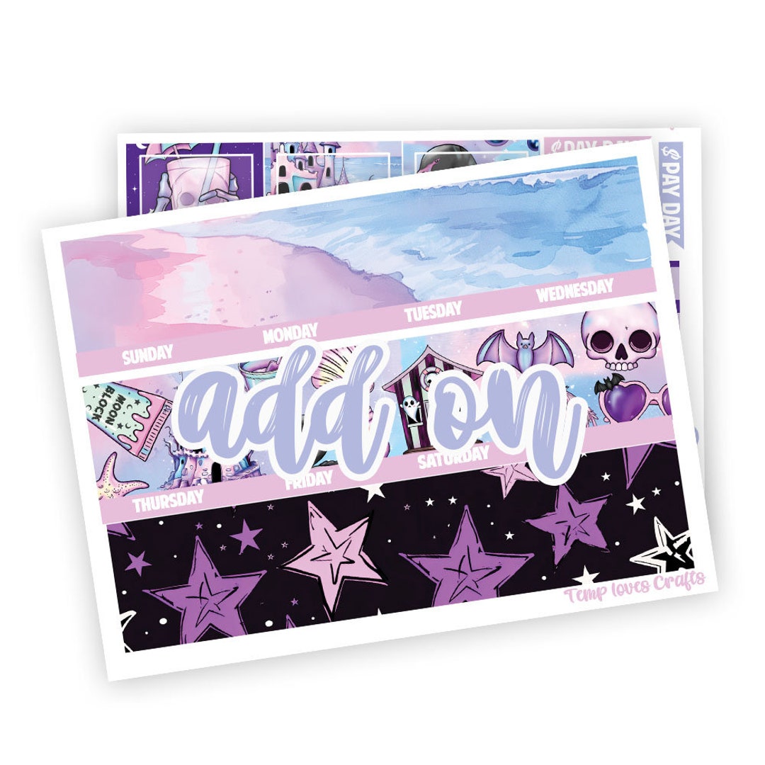 Beachy Monthly Add on Sticker Kit - Etsy