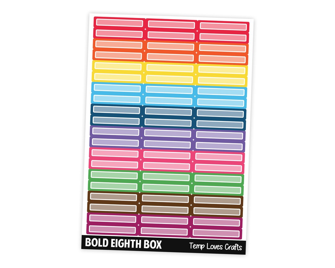 Eighth Box Stickers - Etsy