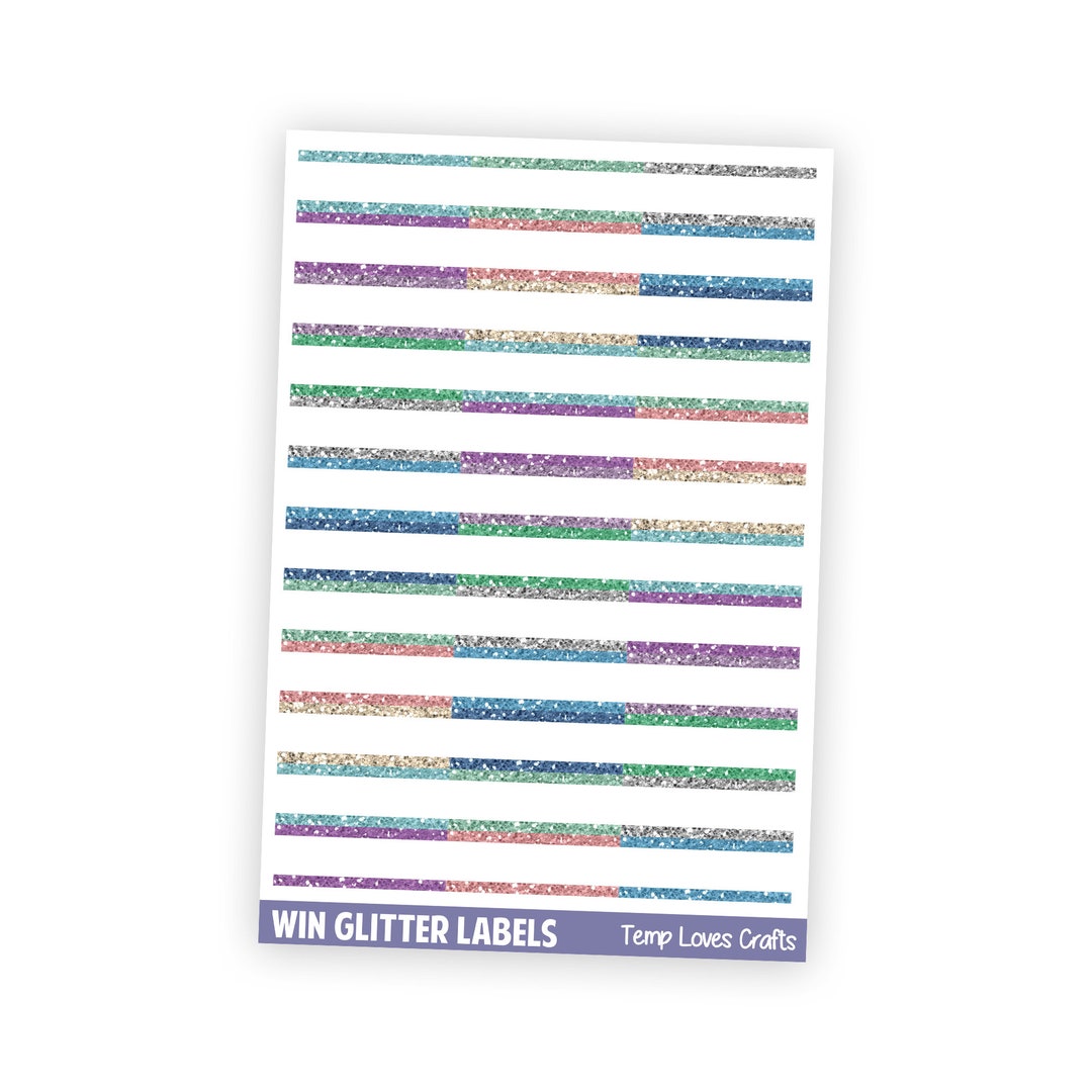 Winter Glitter Label Stickers - Etsy