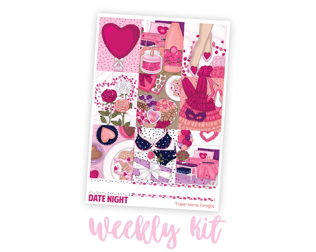 Date Night Weekly Sticker Kit - Etsy