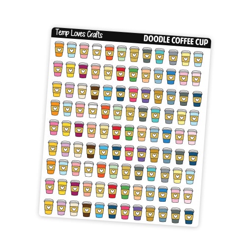 Printable Mug Planner Stickers Coffee Cup Planner Stickers - Etsy
