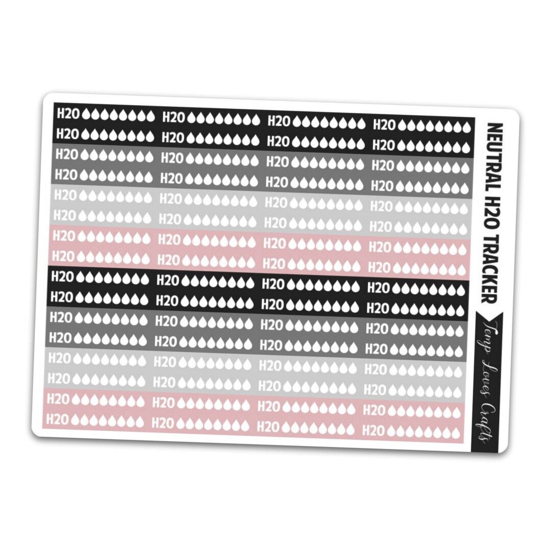 Neutral H20 Tracker Stickers - Etsy