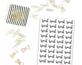 Work Script Stickers S051 Script Functional Word Stickers for Planner ...