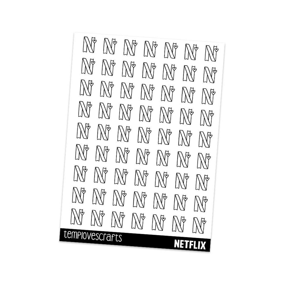 Netflix Doodle Stickers - Etsy