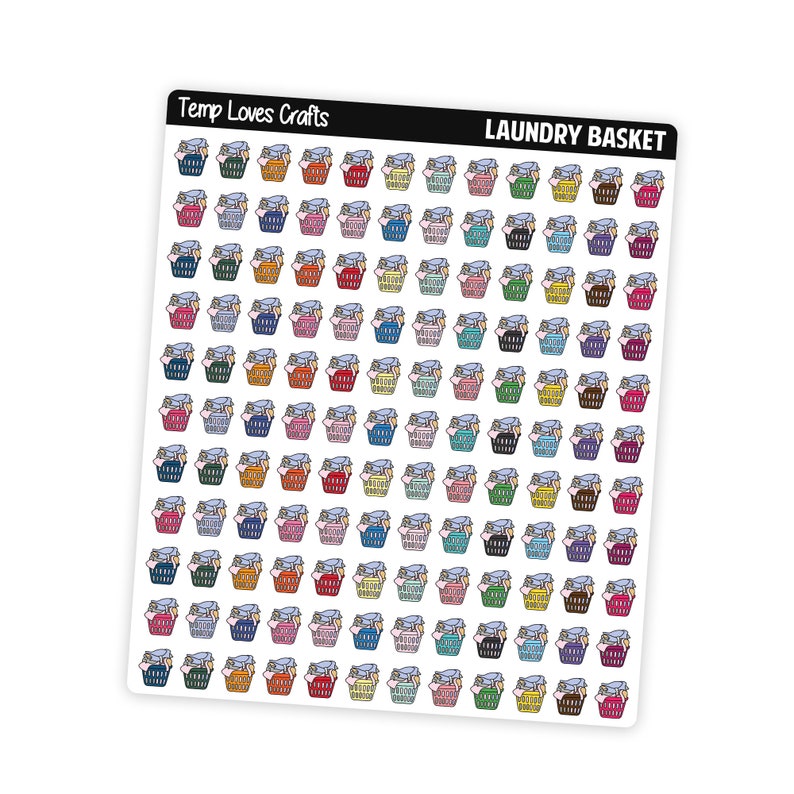 Laundry Basket Stickers - Etsy