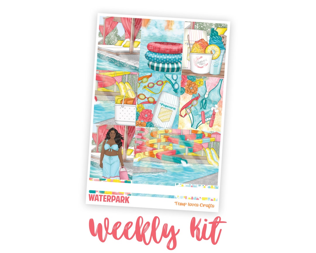 Waterpark Weekly Sticker Kit - Etsy