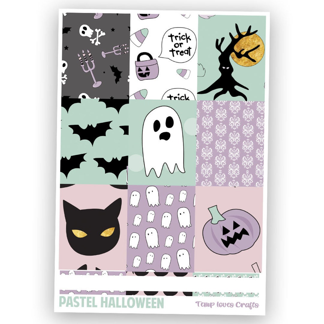Pastel Halloween Blast From the Past Sticker Kit - Etsy