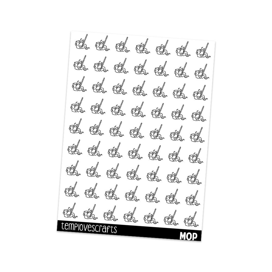 Mopping Doodle Stickers - Etsy