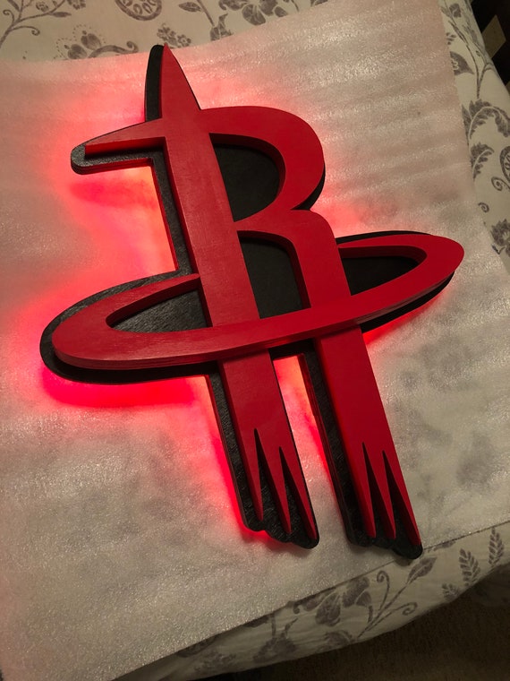Rockets 3D Wooden Logo With Lights | Etsy