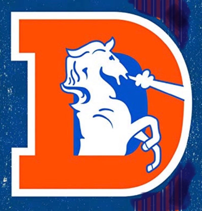 Denver Broncos Throwback 3D Logo | Etsy