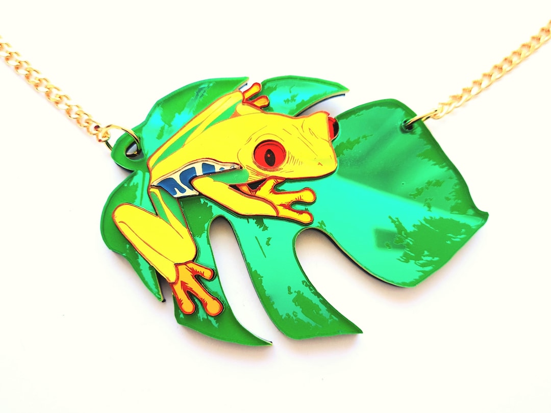 Red Eyed Tree Frog Necklace - Etsy