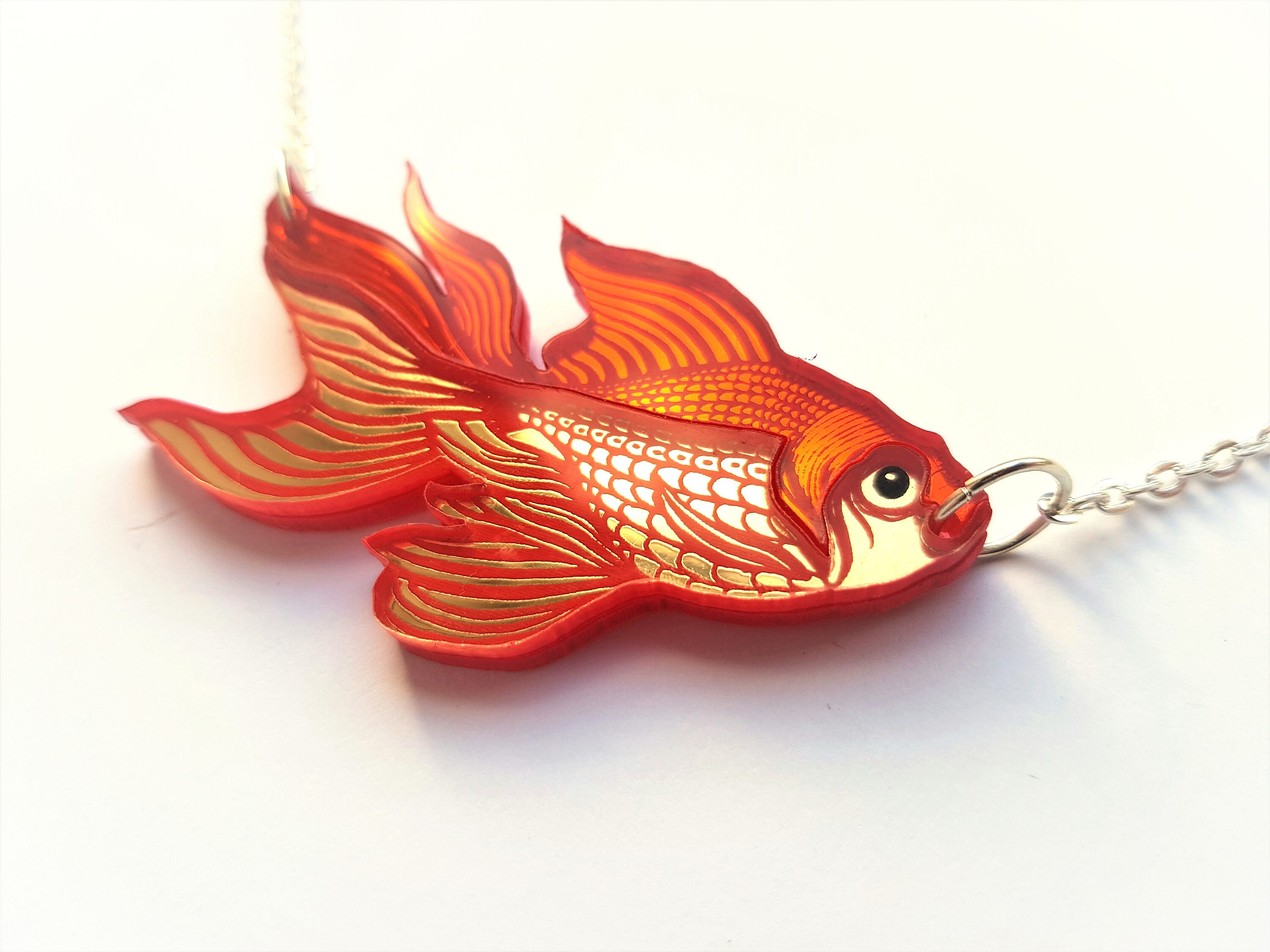Goldfish Necklace - Etsy