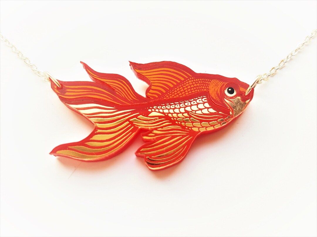 Goldfish Necklace - Etsy