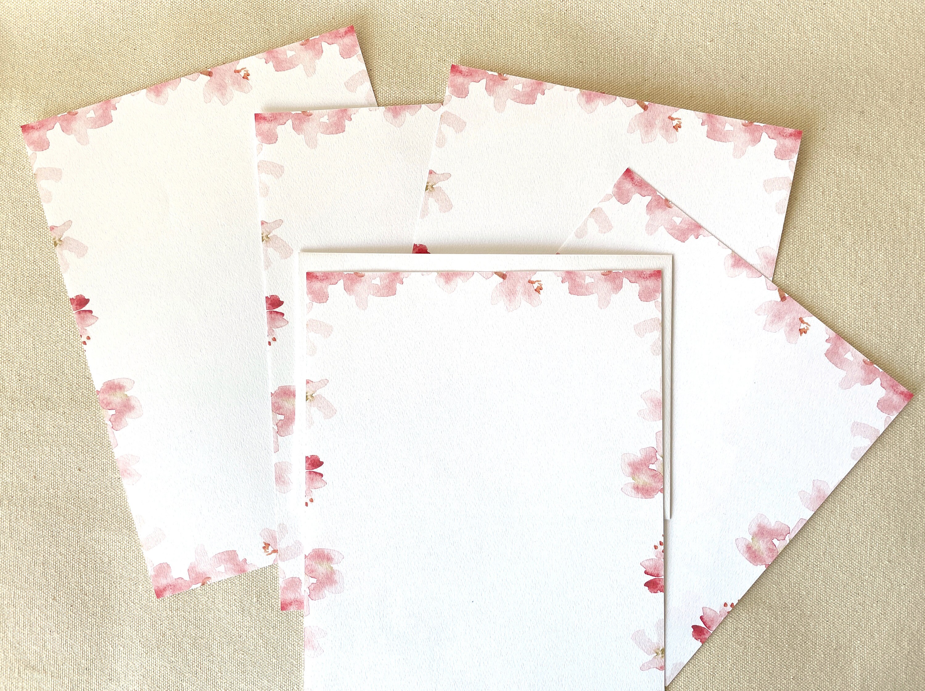 Cherry Blossom Writing Paper Set Soft Pink Cherry Blossom - Etsy