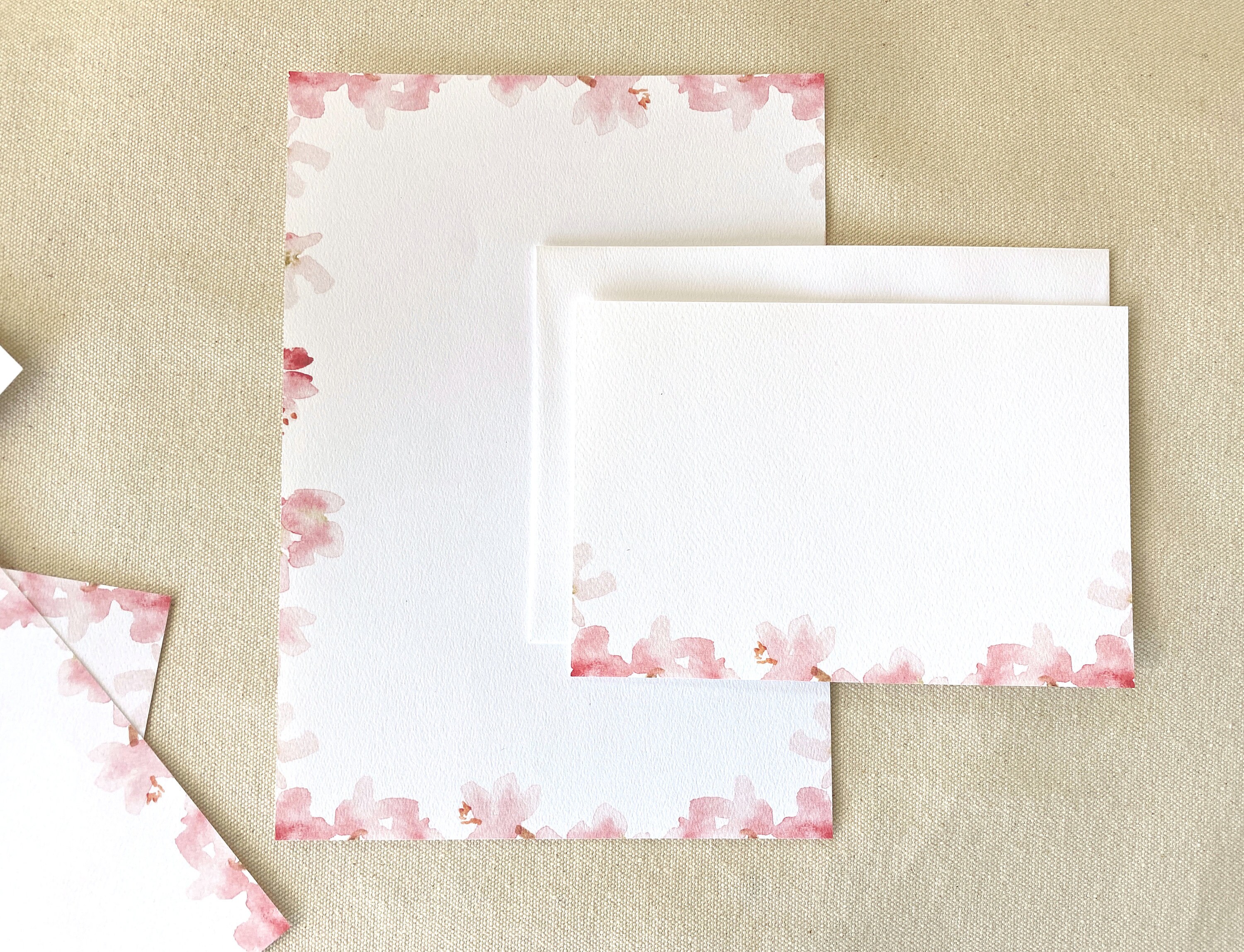 Cherry Blossom Writing Paper Set Soft Pink Cherry Blossom - Etsy