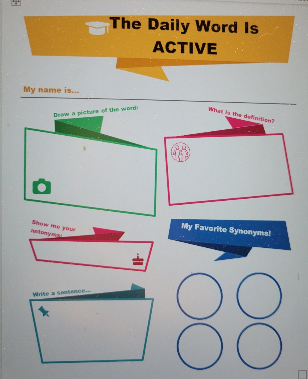 20 Daily Word Grade 3 Vocabulary Worksheets Digital - Etsy