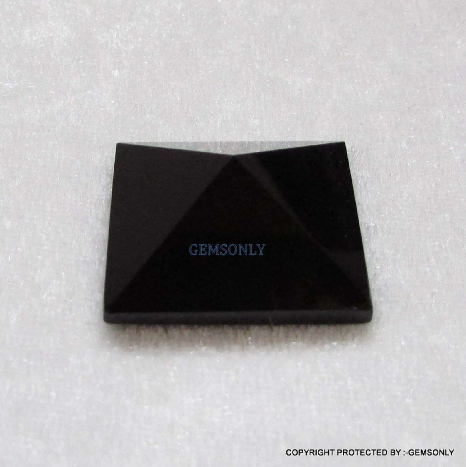 25mm NATURAL BLACK ONYX Pyramid Square Smooth Polish Good | Etsy