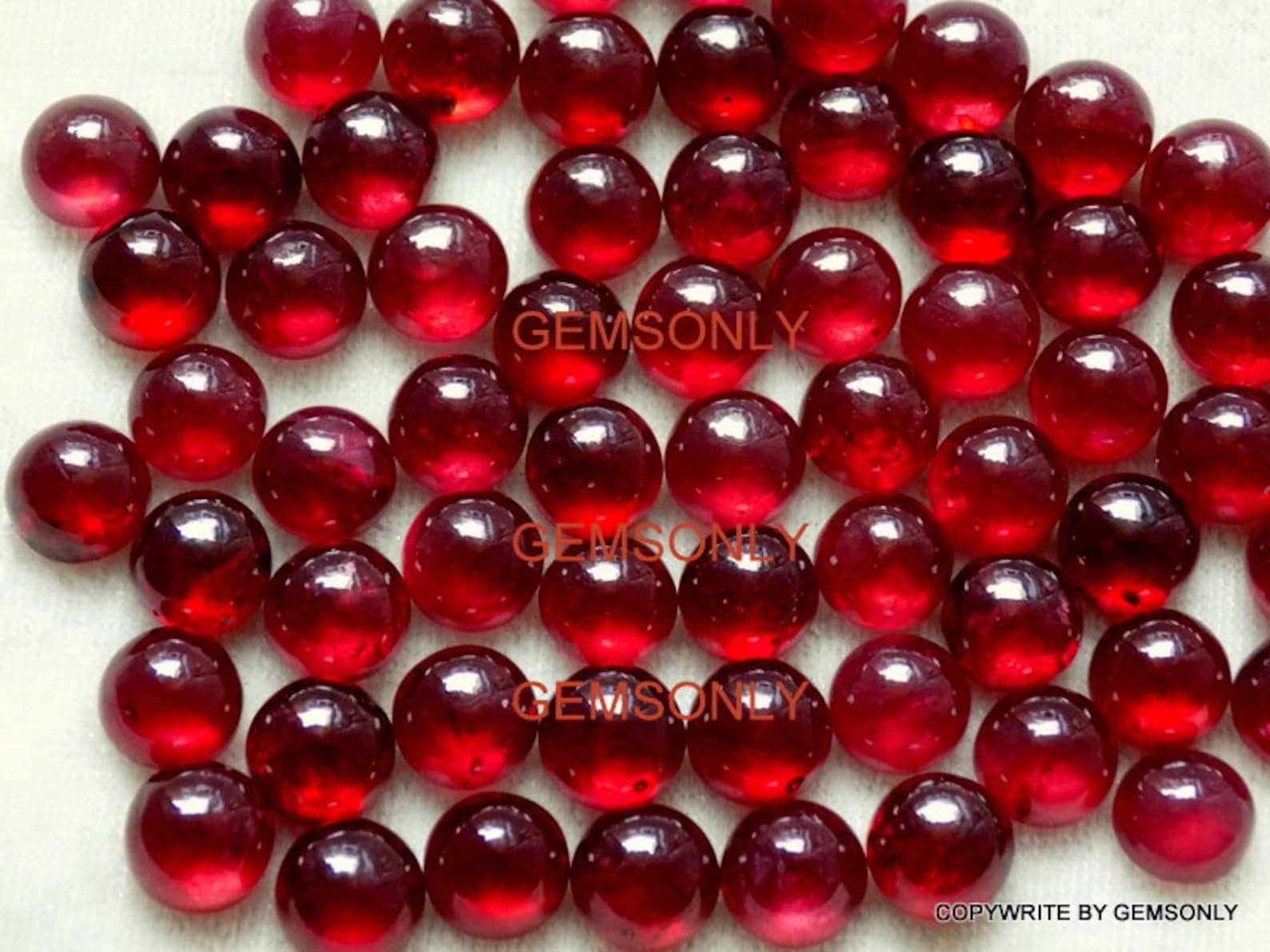 8mm NATURAL RUBY CABOCHON 8MM Aaa Quality Ruby Round Cabochon Treatment ...