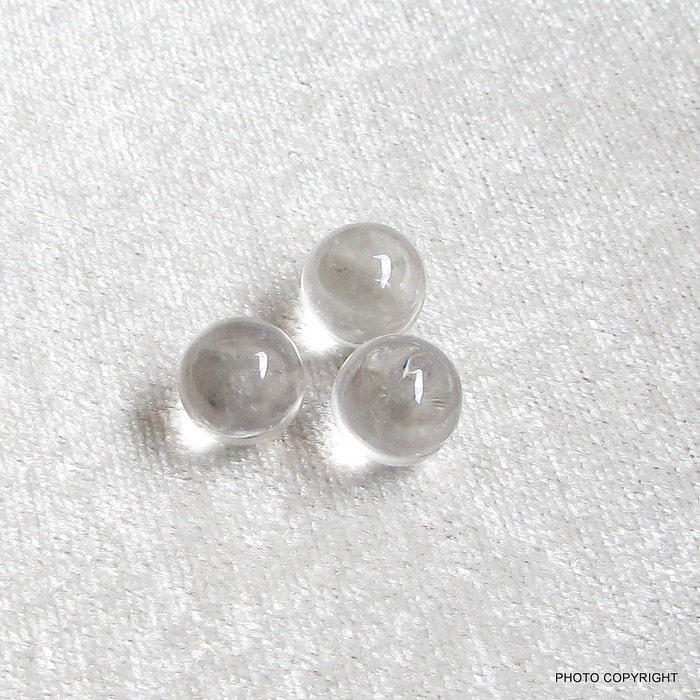 Natural Crystal QUARTZ 9mm Plain Ball's Smooth Ball's 9mm Crystal ...