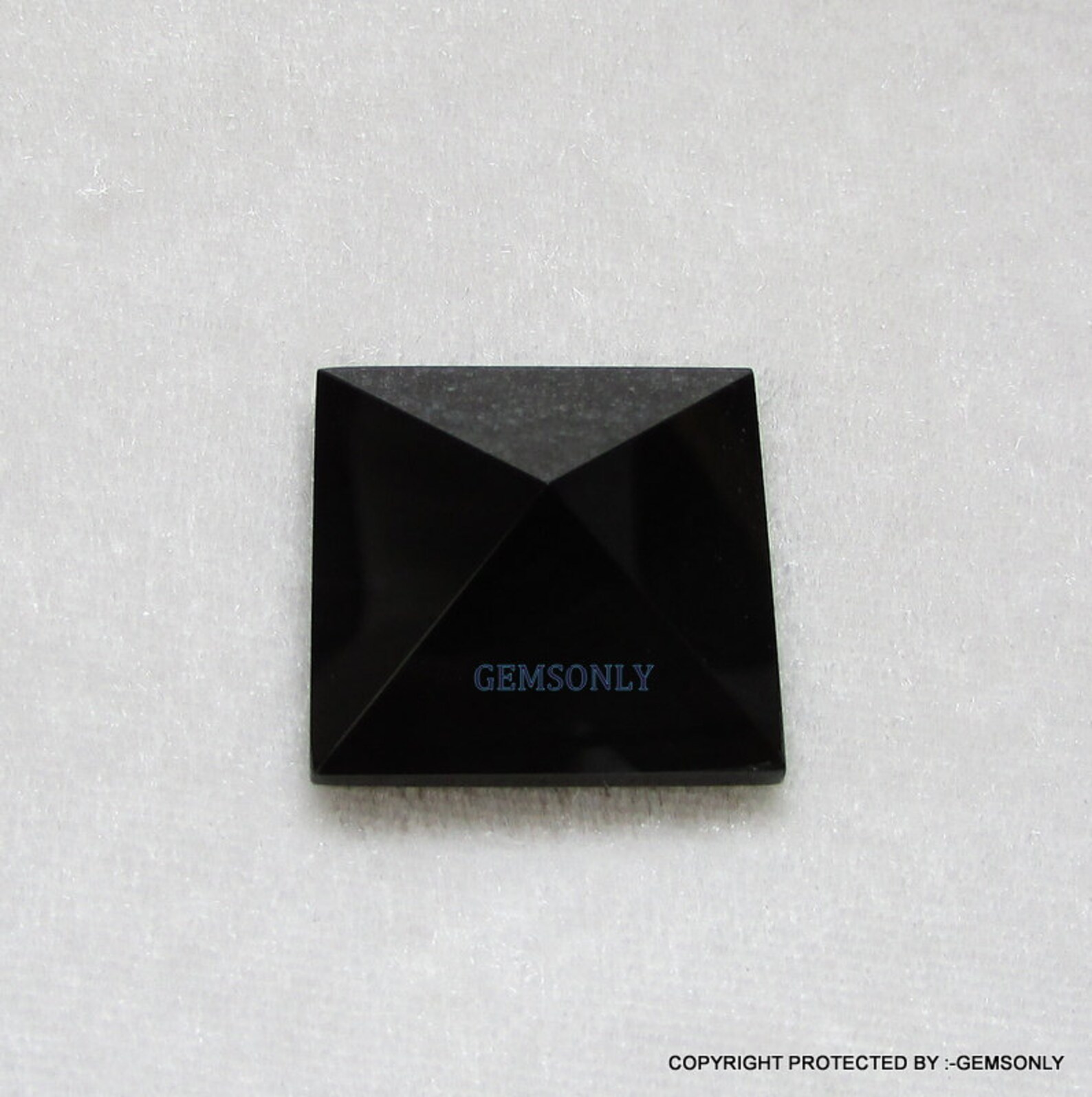 25mm NATURAL BLACK ONYX Pyramid Square Smooth Polish Good | Etsy