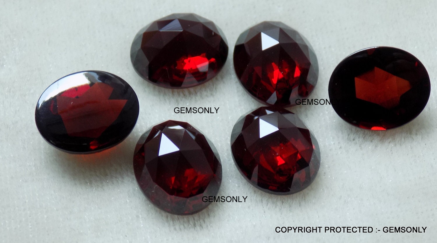 NATURAL GARNET OVAL 10x12mm rosecut rojo granate 10x12mm | Etsy