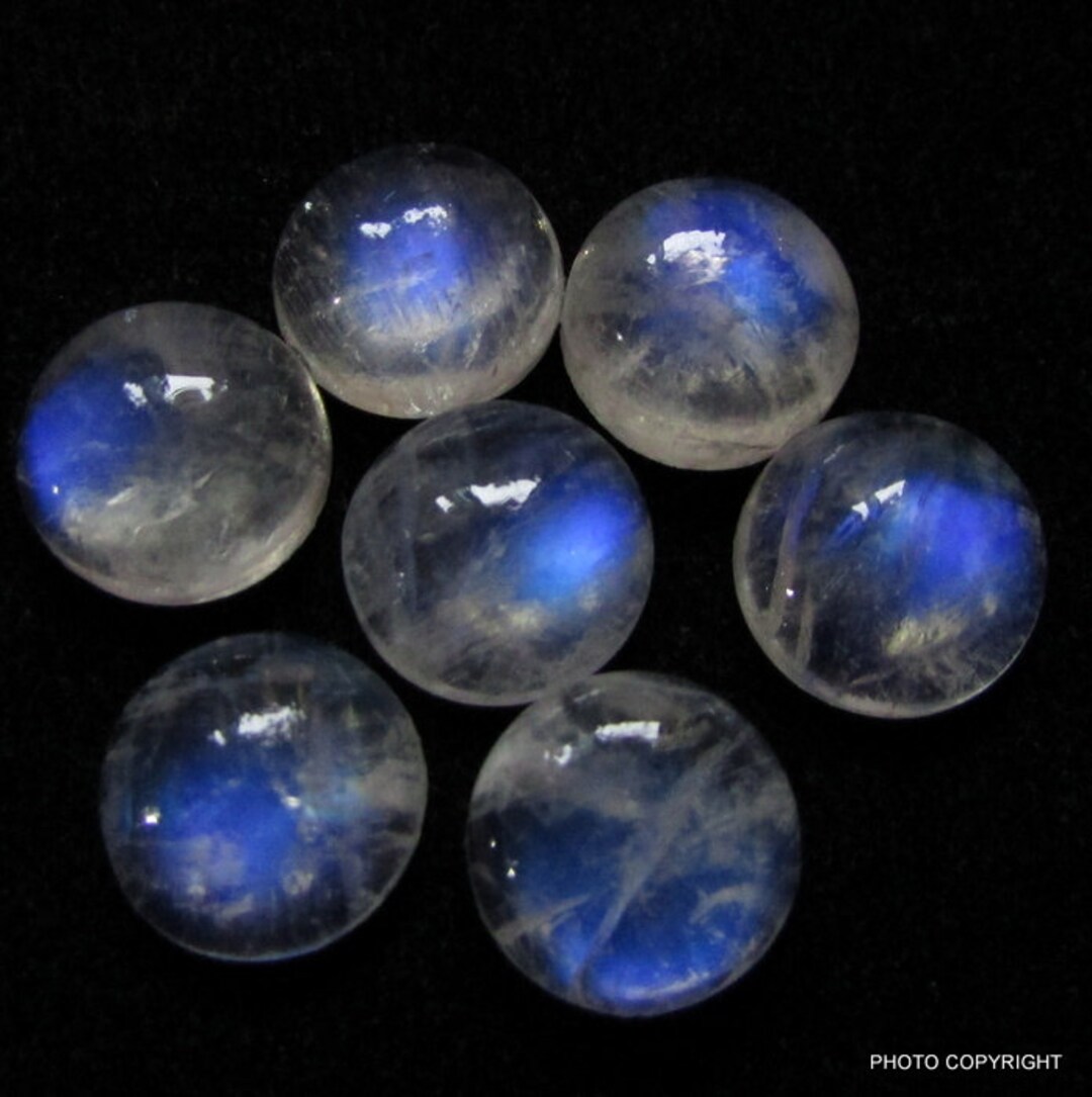 Buy 11mm Rainbow Moonstone Round Cabochon Blue Rainbow Moonstone 11mm ...