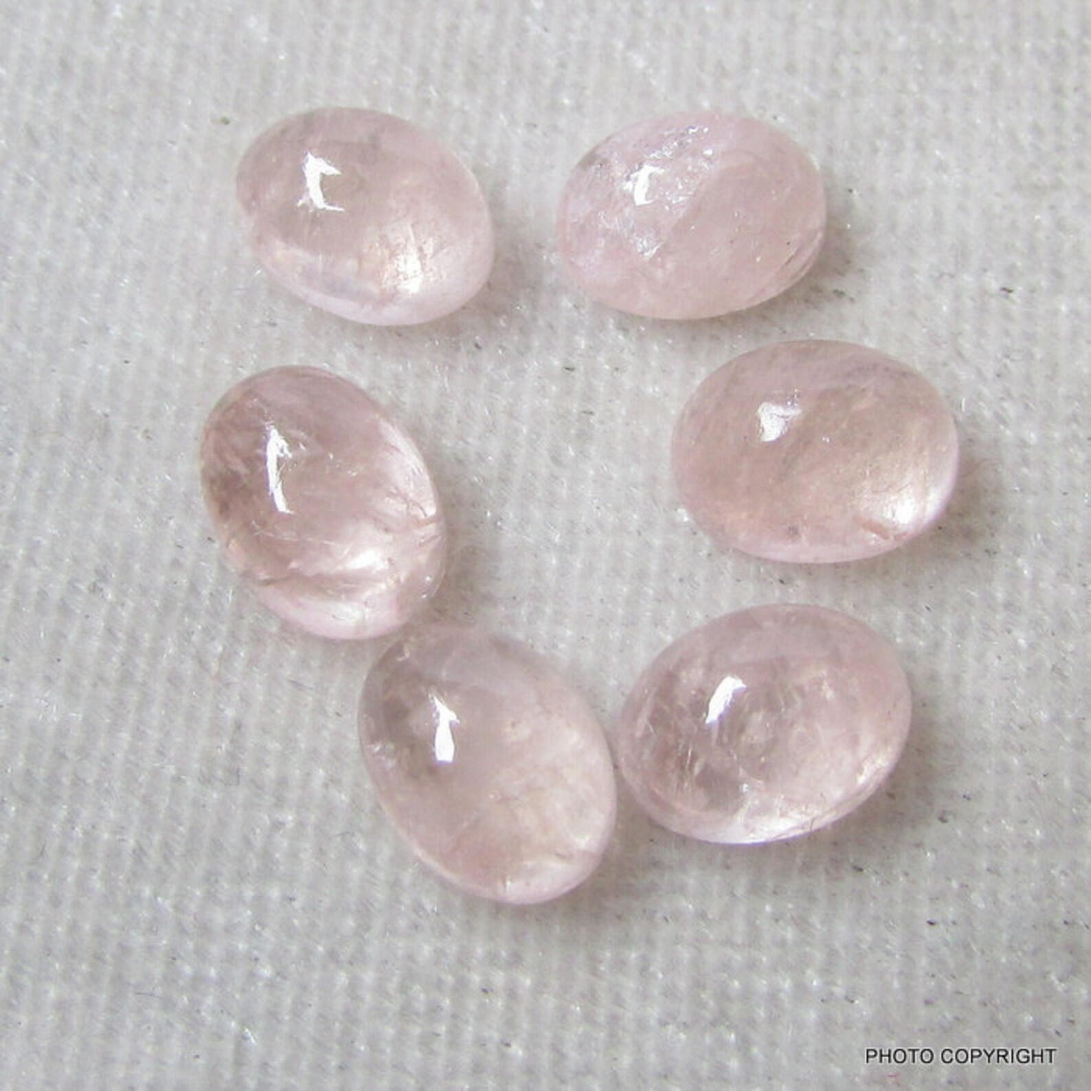 6X8MM NATURAL Morganite Pink Beryl Cabochon Gemstone Pink - Etsy