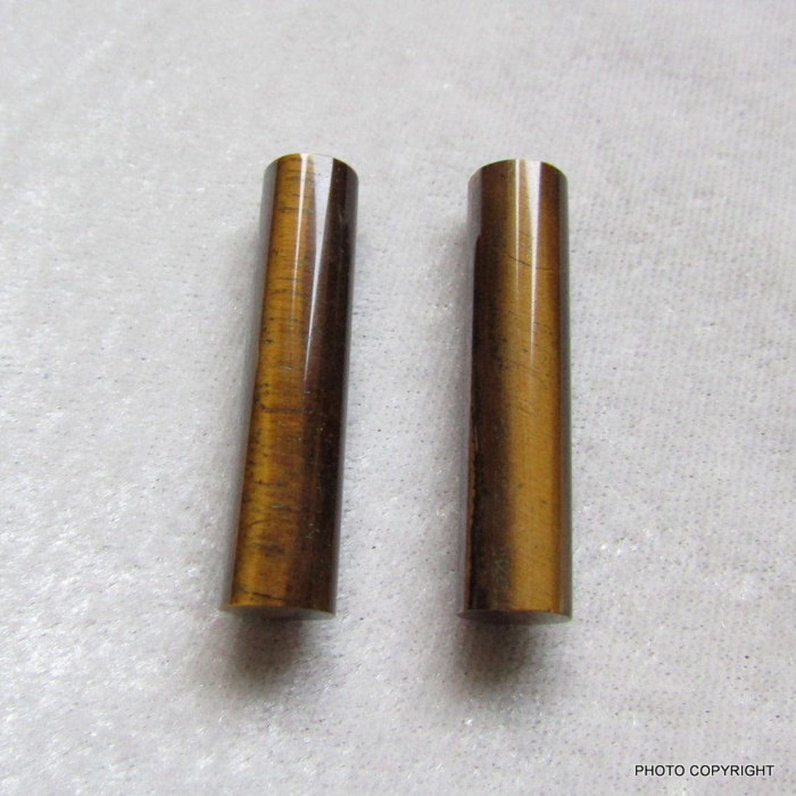 Buy 25cts 1pc NATURAL TIGER EYE Cylinder Shape Smooth Round Online in ...