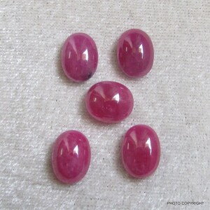 NATURAL RUBY CABOCHON Oval Guarantee With Certificate Ruby Heated Nice ...