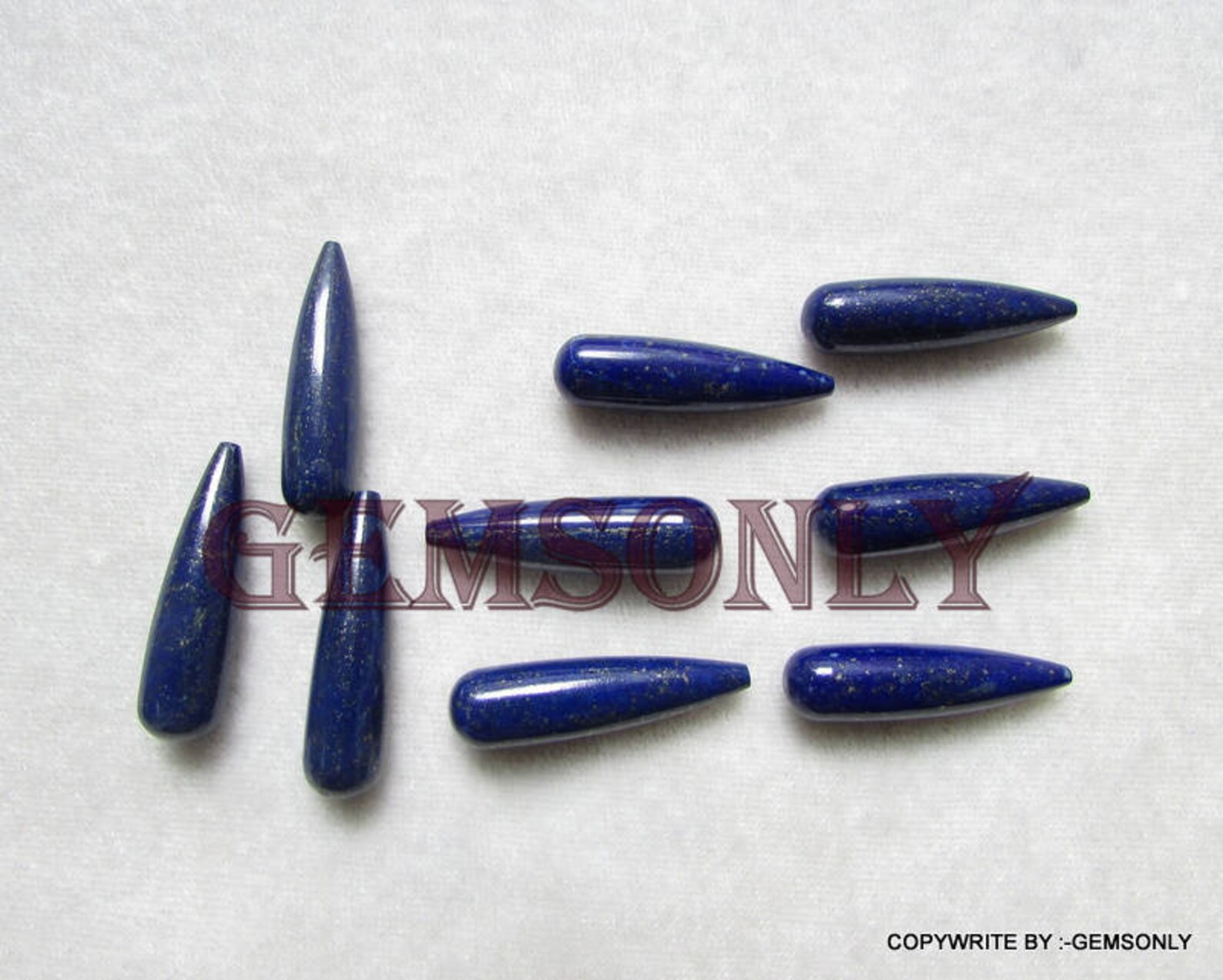 8X30MM NATURAL LAPIS Drop Smooth Long Drop Lapis Smooth Drop | Etsy