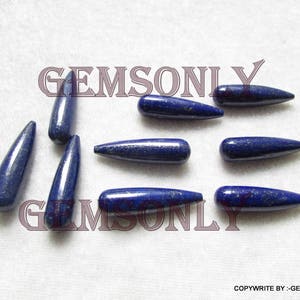 8X30MM NATURAL LAPIS Drop Smooth Long Drop Lapis Smooth Drop Shape Blue ...