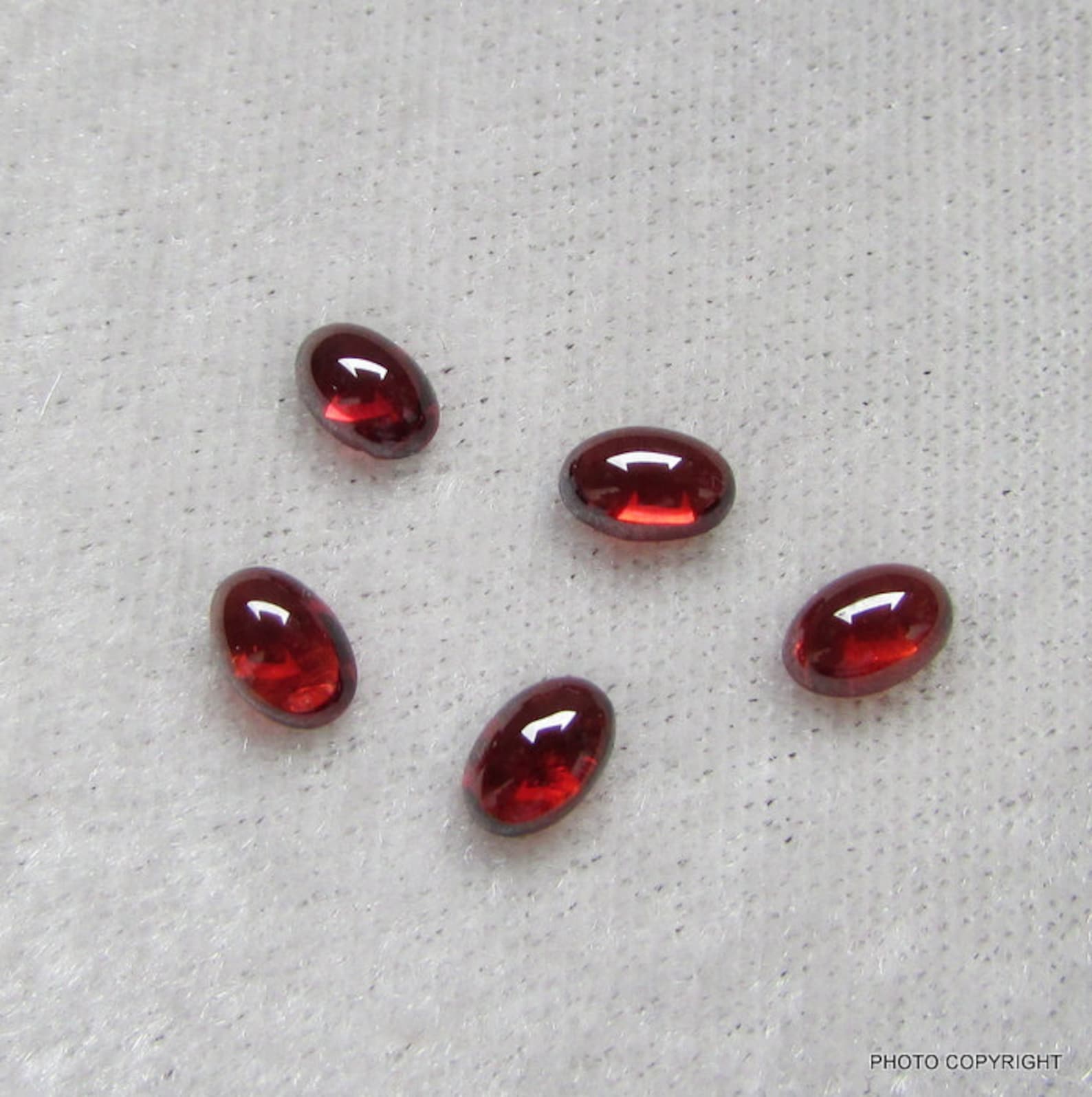 GARNET Oval 4X6 Mm Cabochon Garnet Oval 6x4mm Smooth Cabochon - Etsy