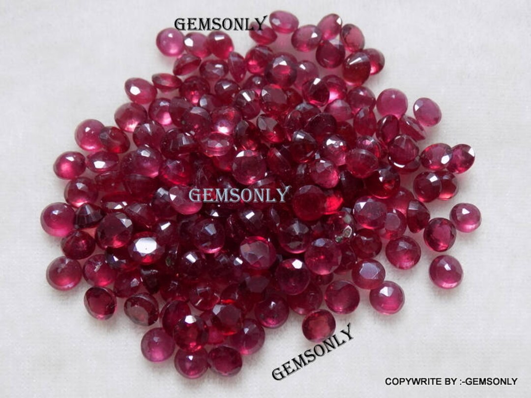 5mm NATURAL RUBY ROUND 5mm Lead Fill Quality 5mm Round Ruby Round 5mm ...