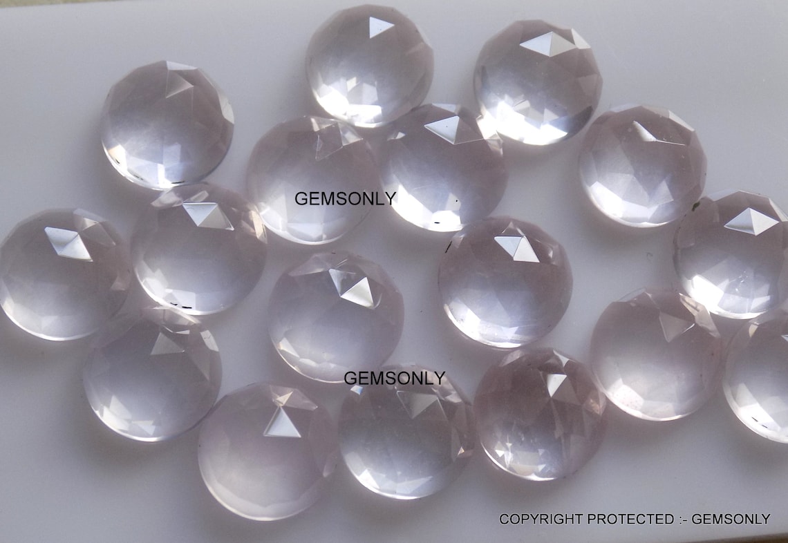 10mm Natural Rose Quarts Round 10mm Rose Cut Rose Quartz 10mm | Etsy