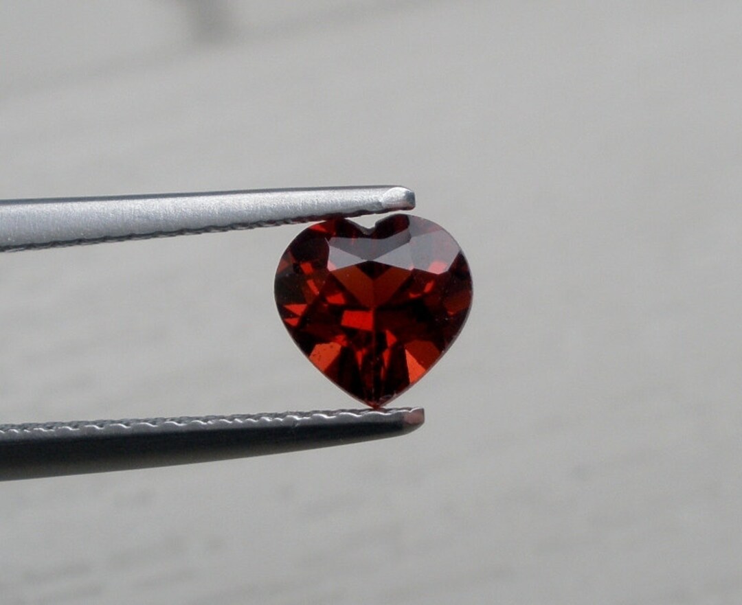 NATURAL Garnet HEART 6x6 Mm Perfect Red Gift for Your Valentine Red ...