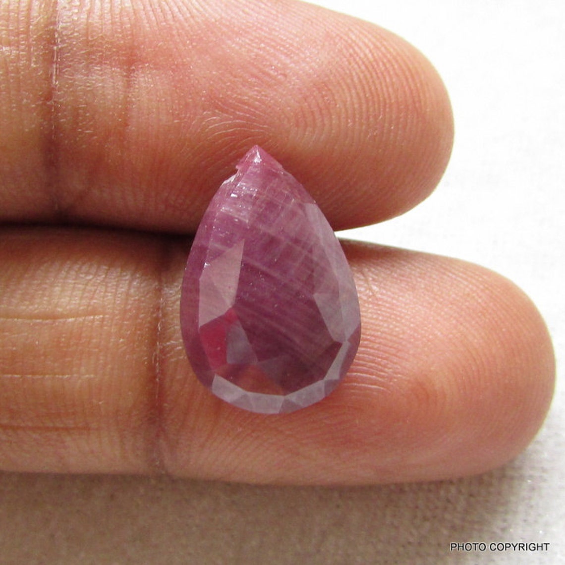 11cts NATURAL 100% RUBY Almond Shape Briolette Rose Cut | Etsy