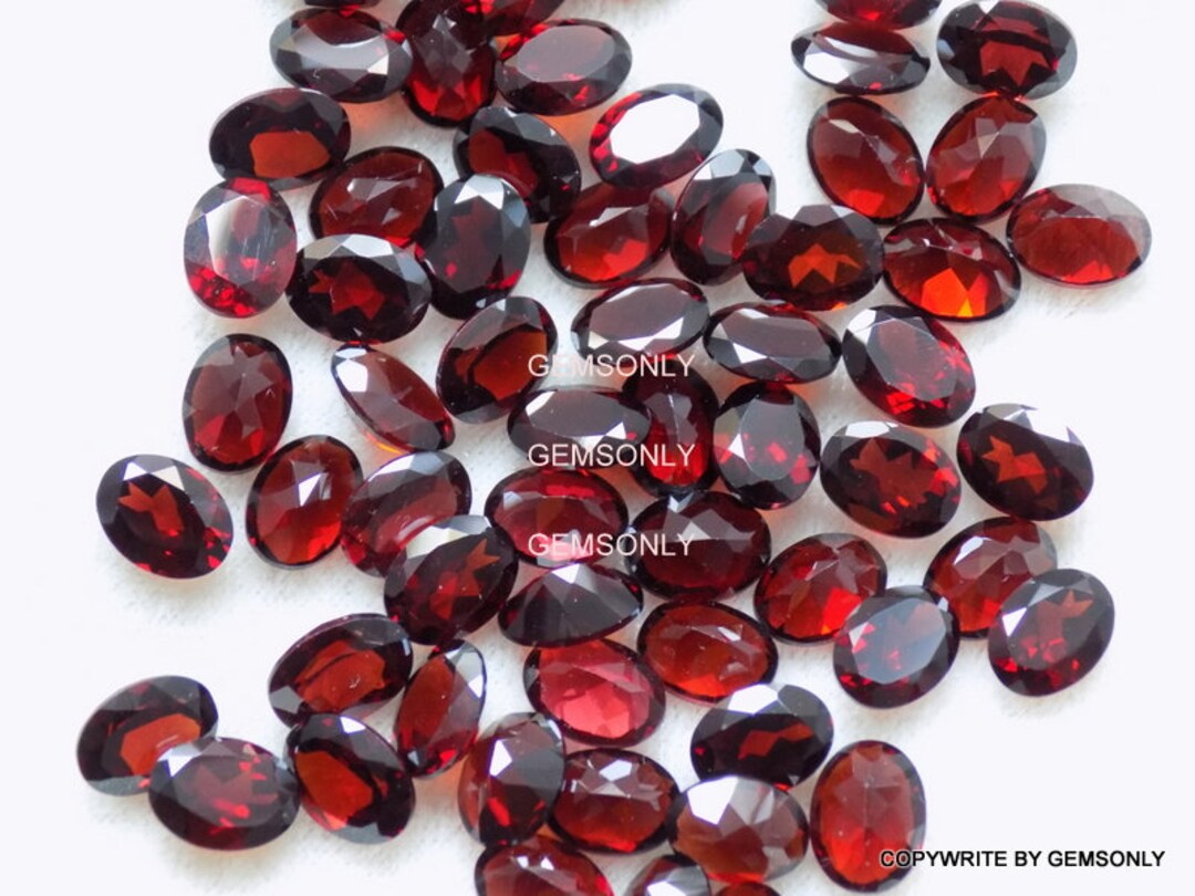 5pc 7x5mm Natural Red Garnet Super Quality Reddish Garnet Oval 7x5mm ...