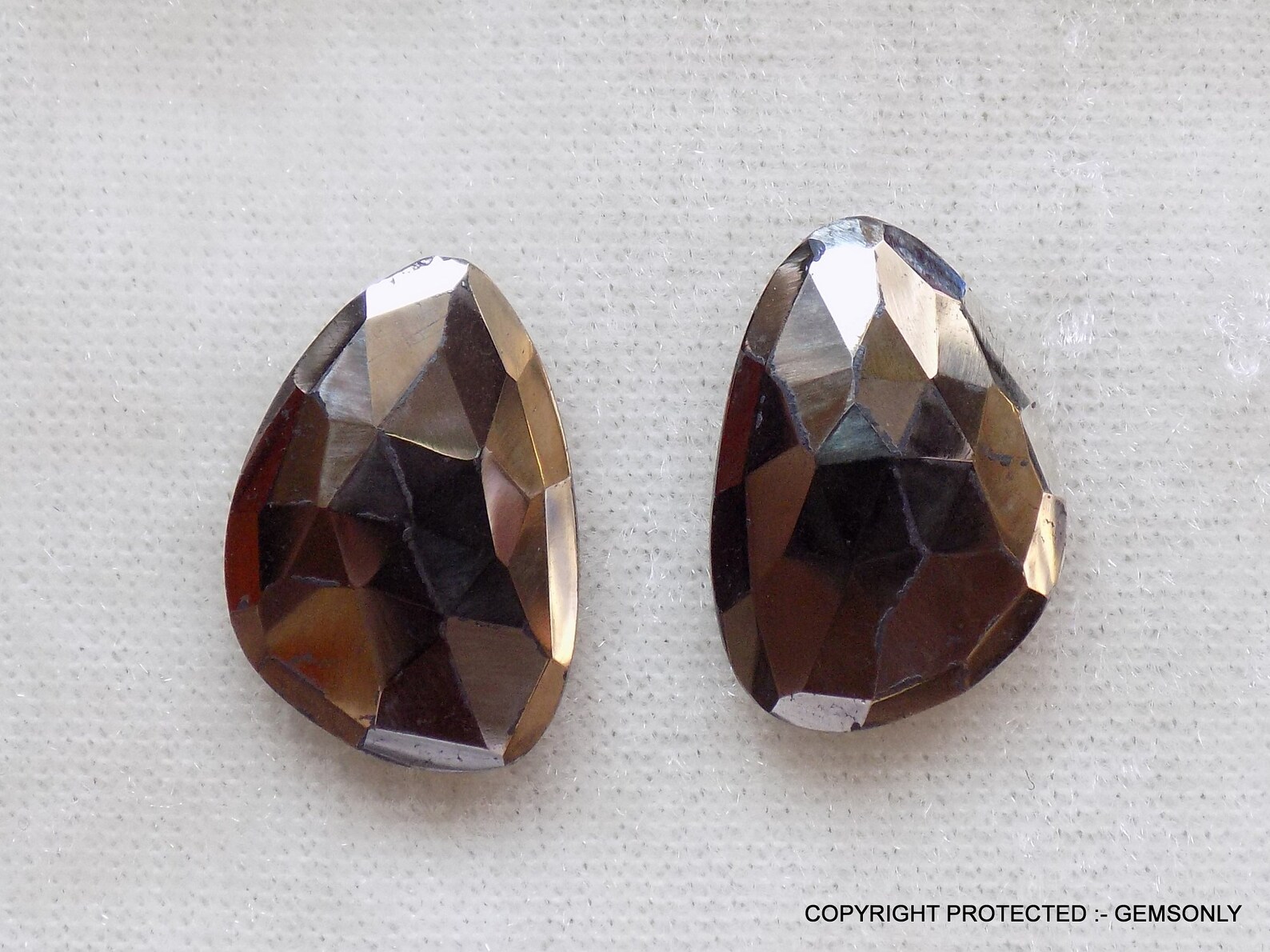 2pc 15.90Cts NATURAL PYRITE rose cut flat cut polkis golden | Etsy