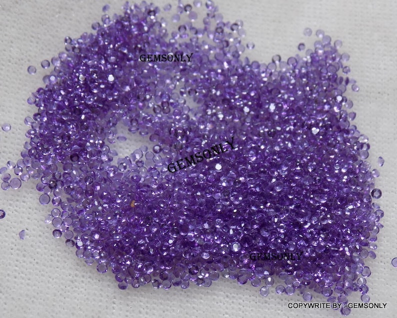 1mm Natural AMETHYST ROUND 1MM Purple Amethyst Round Faceted Amethyst ...