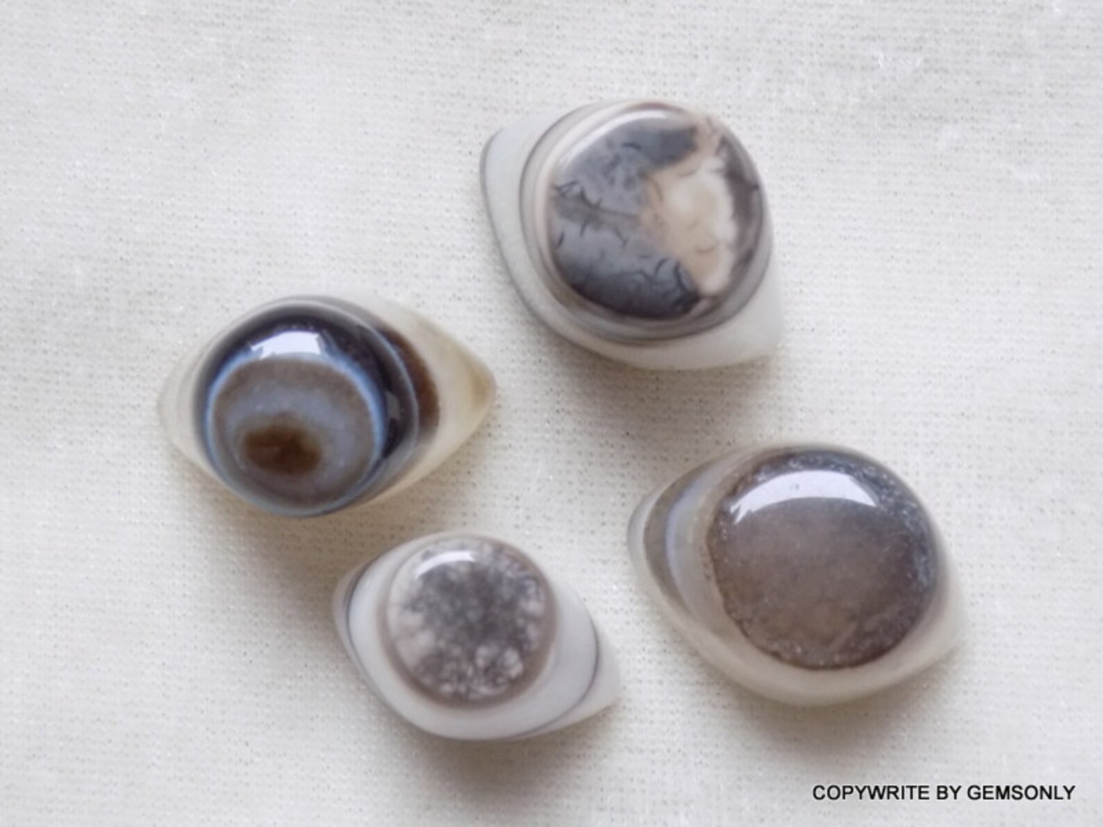 4pc 130.75cts NATURAL EYE AGATE curación ágata ojo ágata agate | Etsy