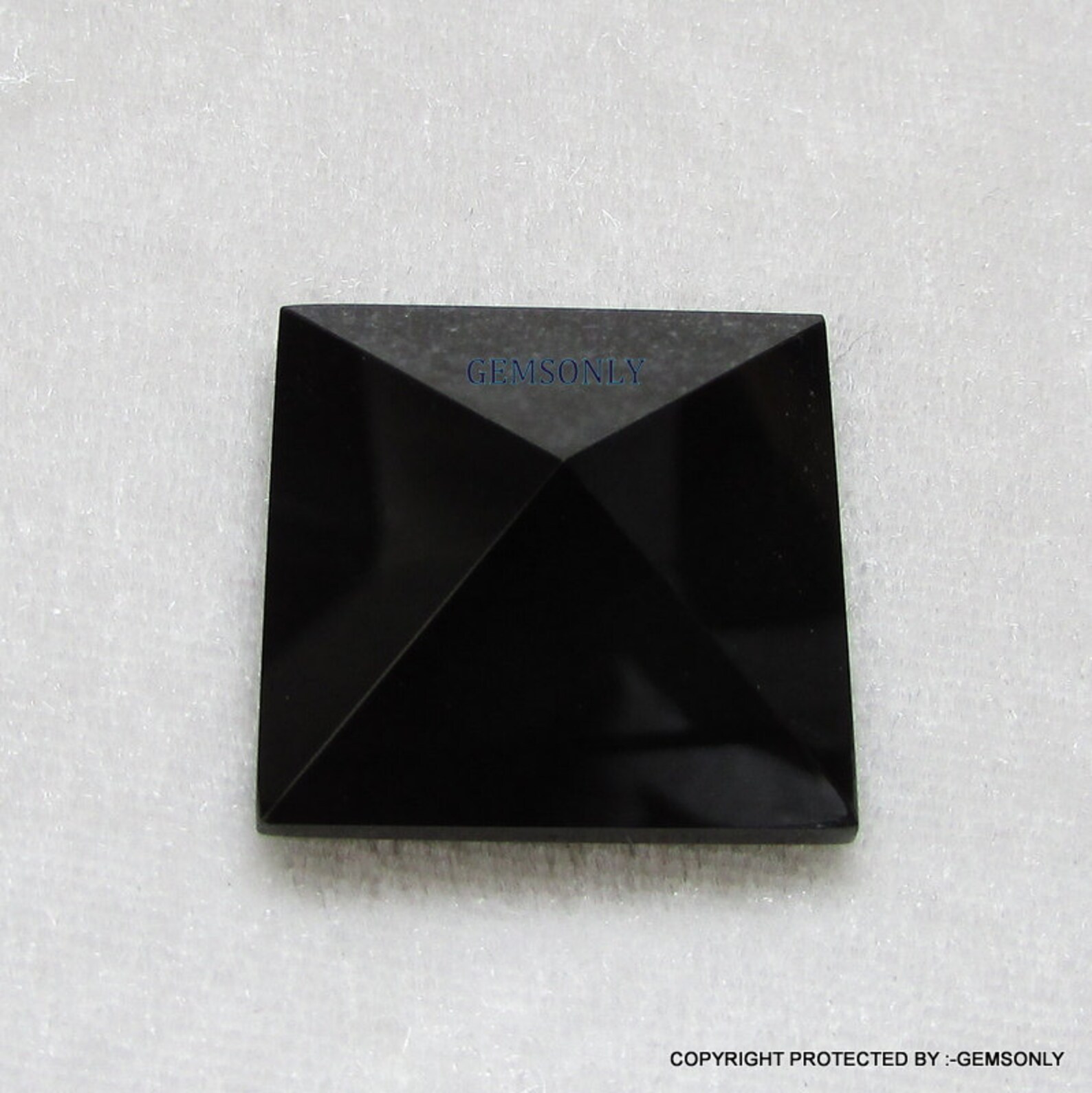 25mm NATURAL BLACK ONYX Pyramid Square Smooth Polish Good | Etsy