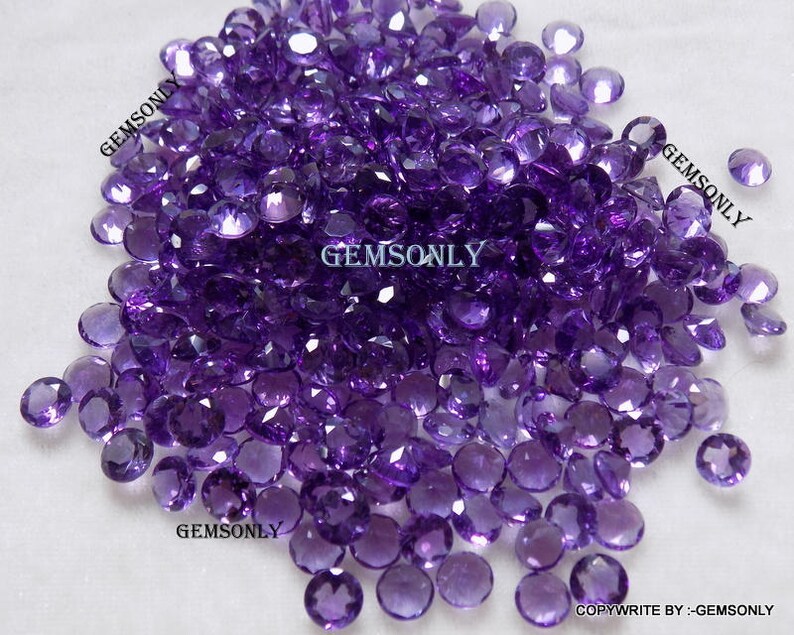 6mm Natural AMETHYST Round 6mm African Purple Amethyst Cut African ...