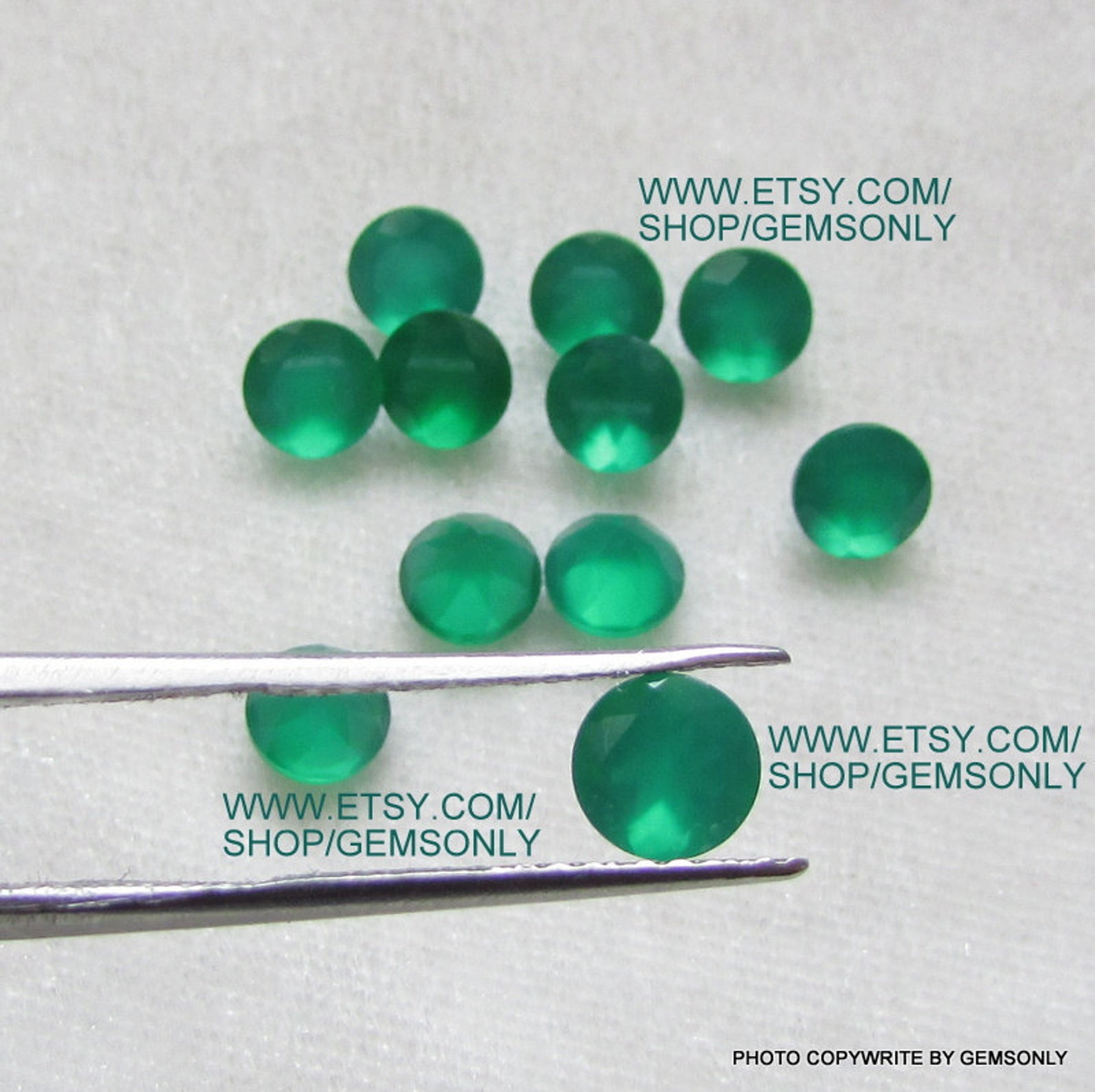 5pc 6mm ronde en ONYX vert naturel à facettes 6mm à facettes - Etsy France