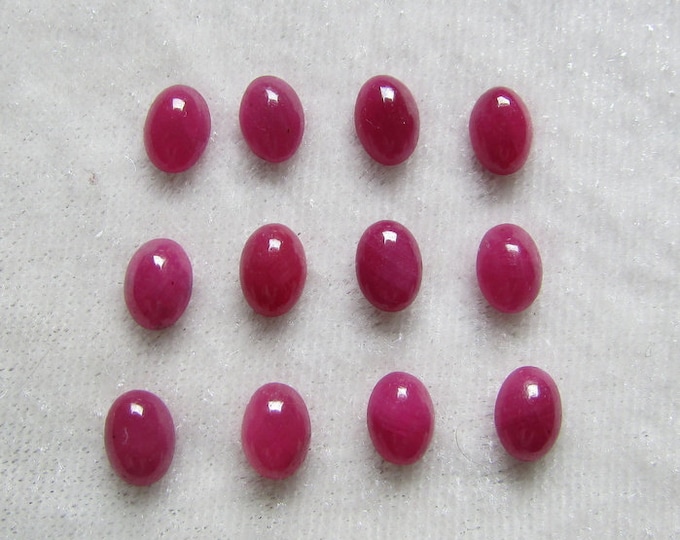 16pc 6x4mm RUBY Oval CABOCHON 6x4mm Oval Unheated 100% Ruby - Etsy