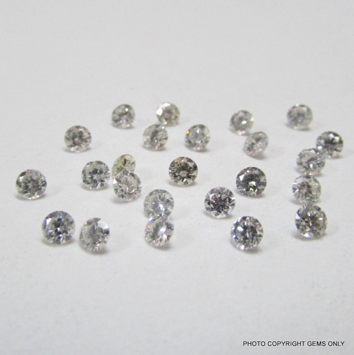 Natural white DIAMOND ROUND 2.70mm 1pcs SI2 purity each | Etsy