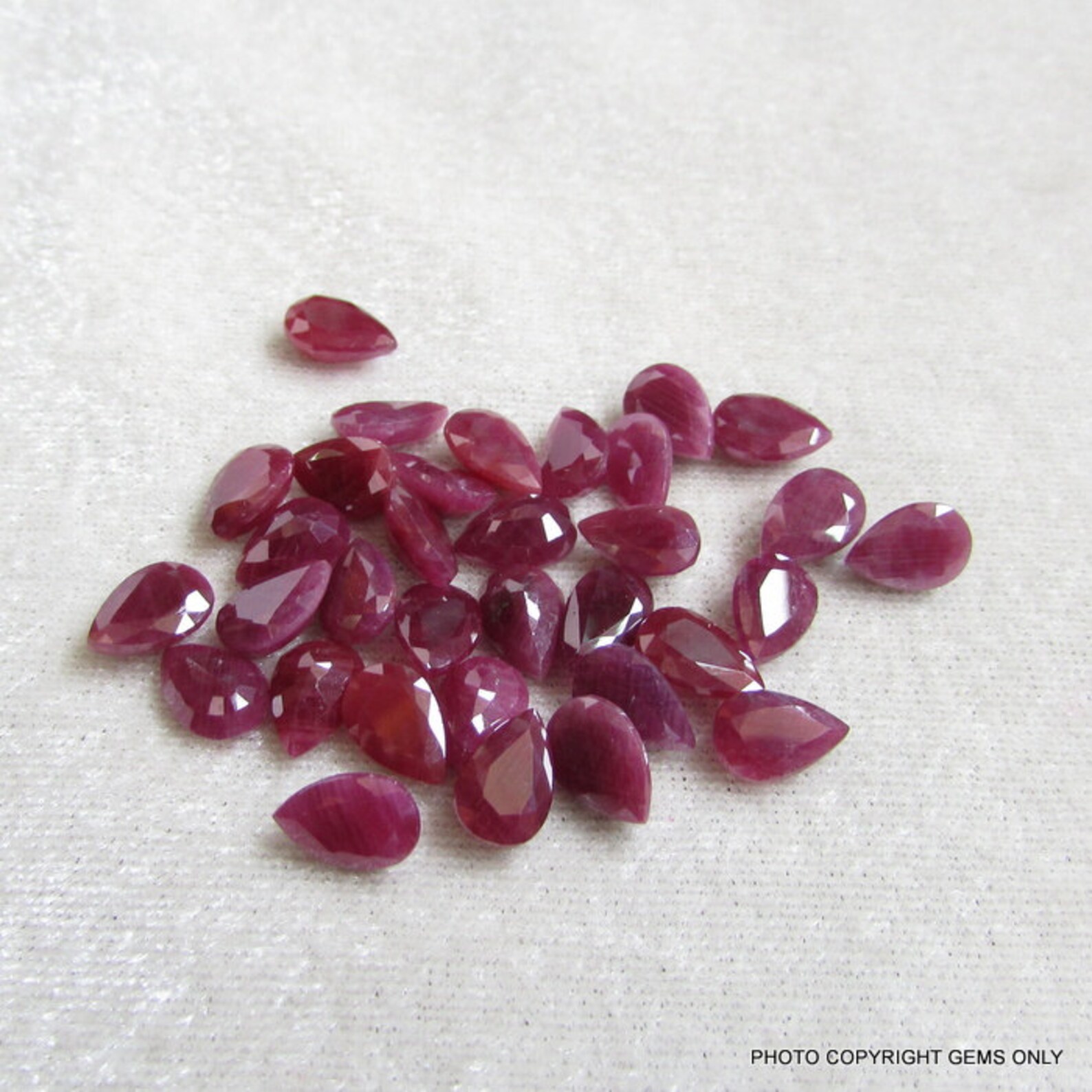 1pc RUBY PEAR Shape Cutstone 9x6mm Faceted Well Cut Nice - Etsy