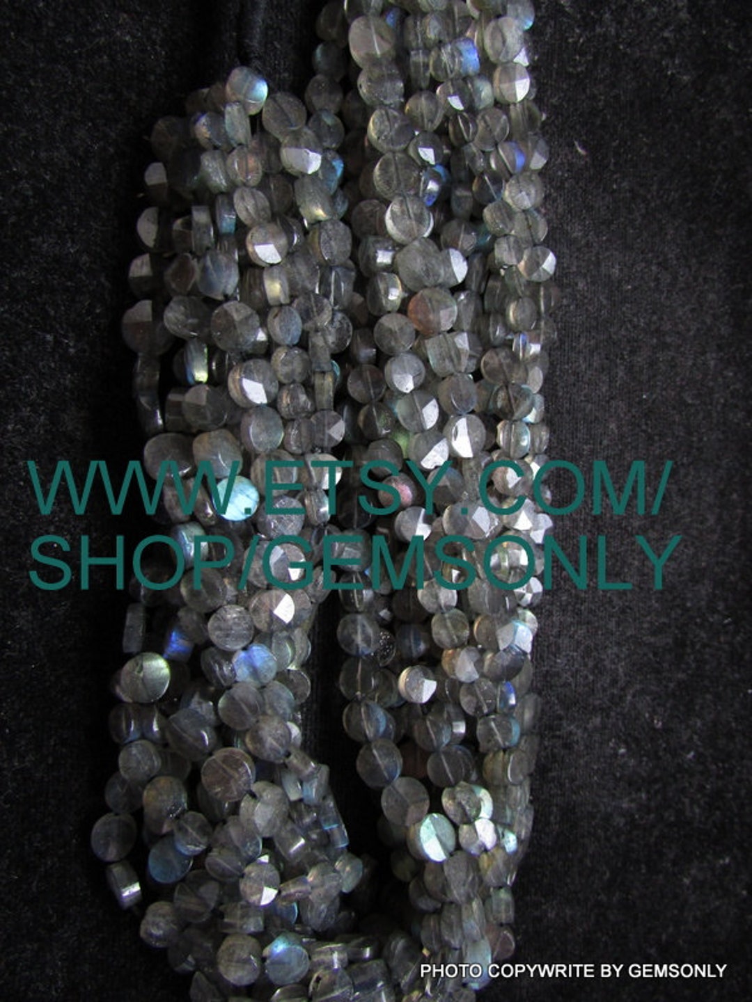 Natural Labradorite Fancy Coin 7mm Good Quality Faceted Coin 7x7mm ...